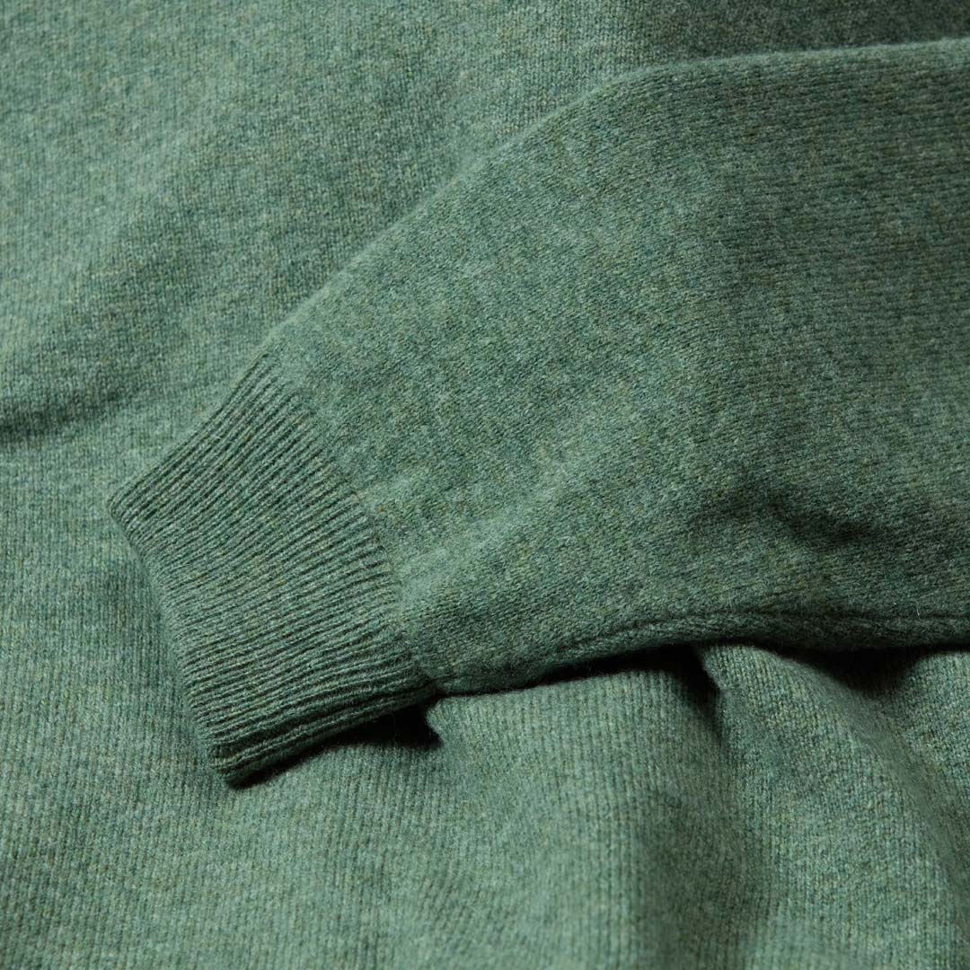 Lambswool windstopper quarter zip - Landscape - Black lining – Osborne ...