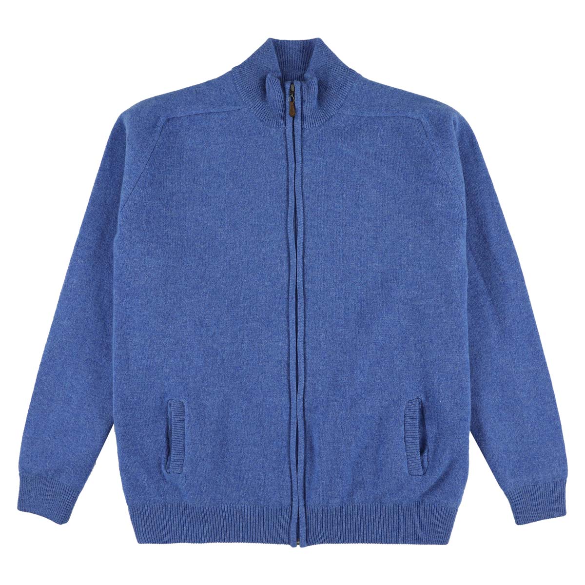 Lambswool windstopper zipped cardigan - River - Golf lining – Osborne ...