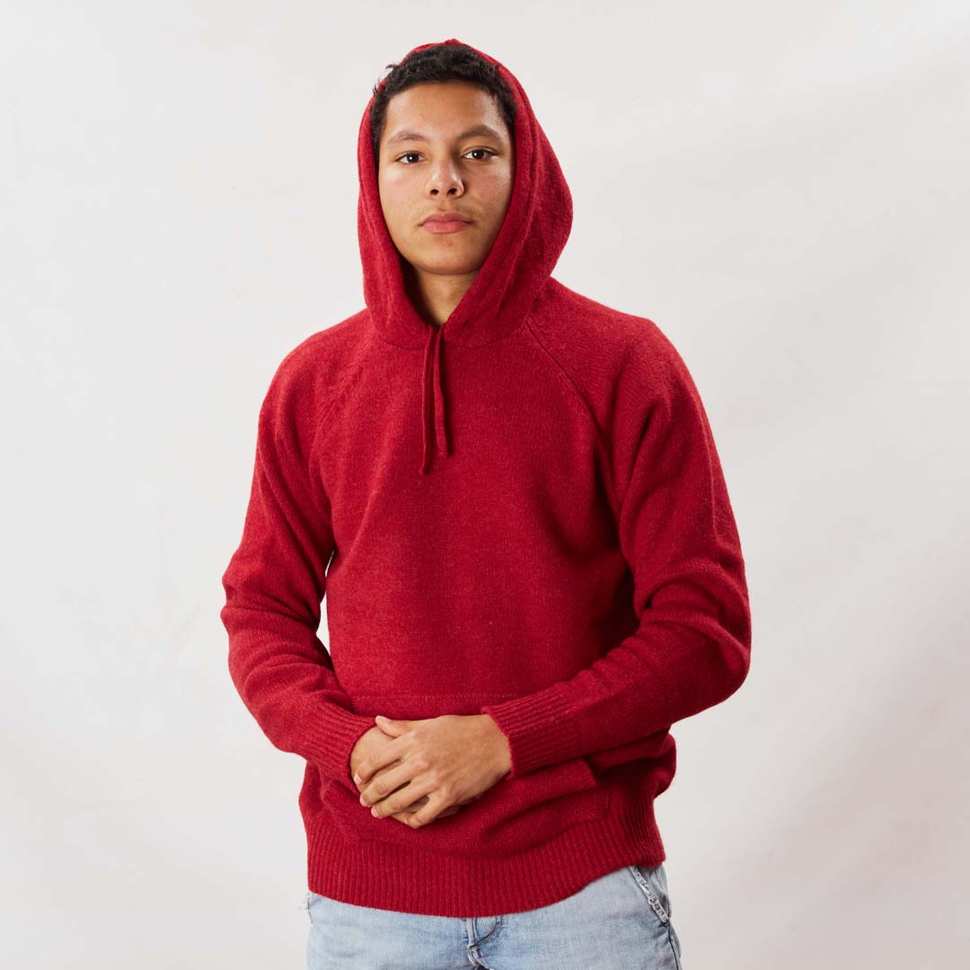 Lambswool hoodie - Poppy Melange – Osborne Knitwear